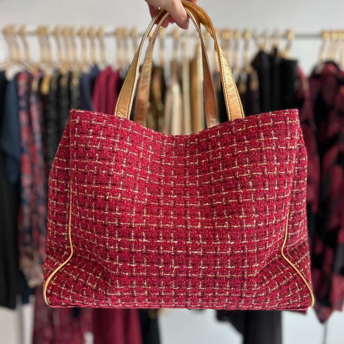 Sarah stewart Delilah Tweed Red Bag – Charles Mayer