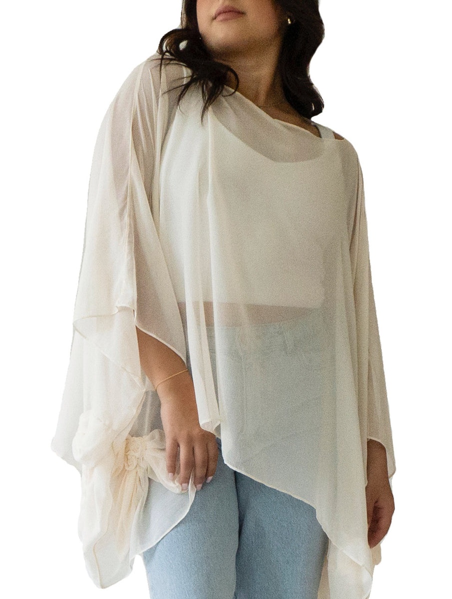 Randi & Will Blossom Blush Poncho – Charles Mayer