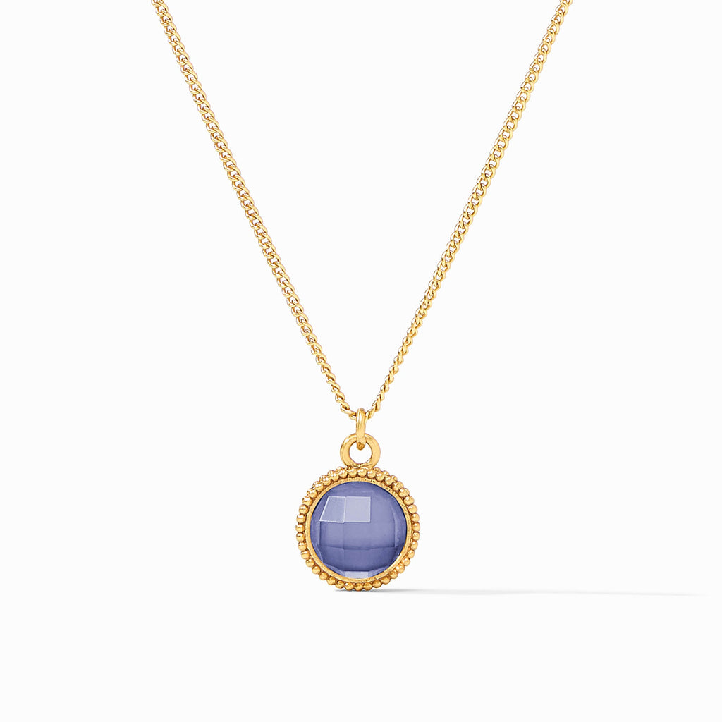 Julie Vos Fleur-de-Lis Solitaire Necklace, Iridescent Tanzanite Blue ...