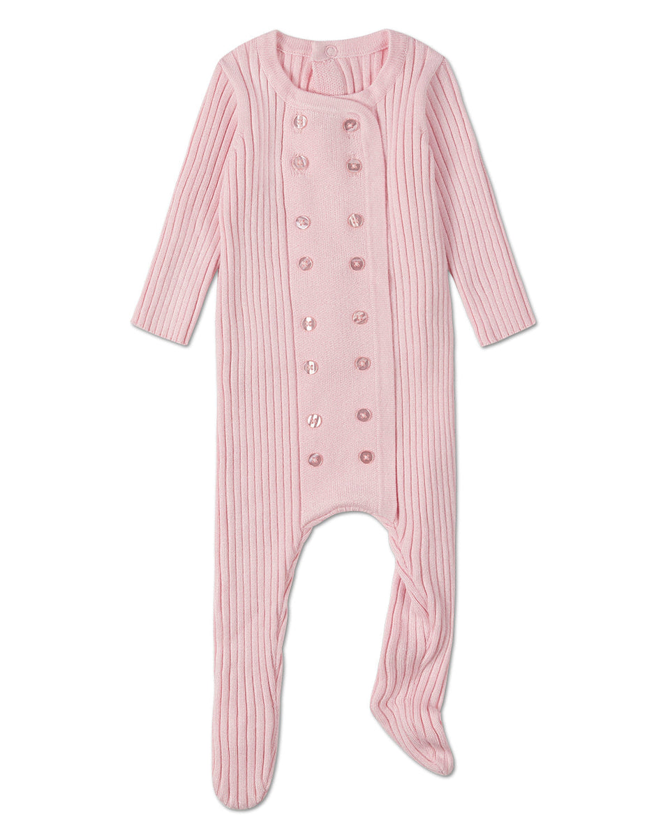 Mini Moi Pink Sweater Rib Footie – Charles Mayer