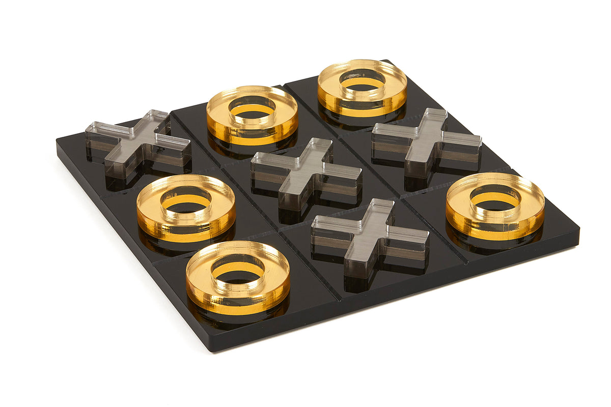 Tizo Design Black/Gold Lucite Tic Tac Toe Set – Charles Mayer